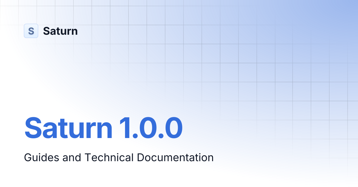 Saturn 1.0.0 | Saturn